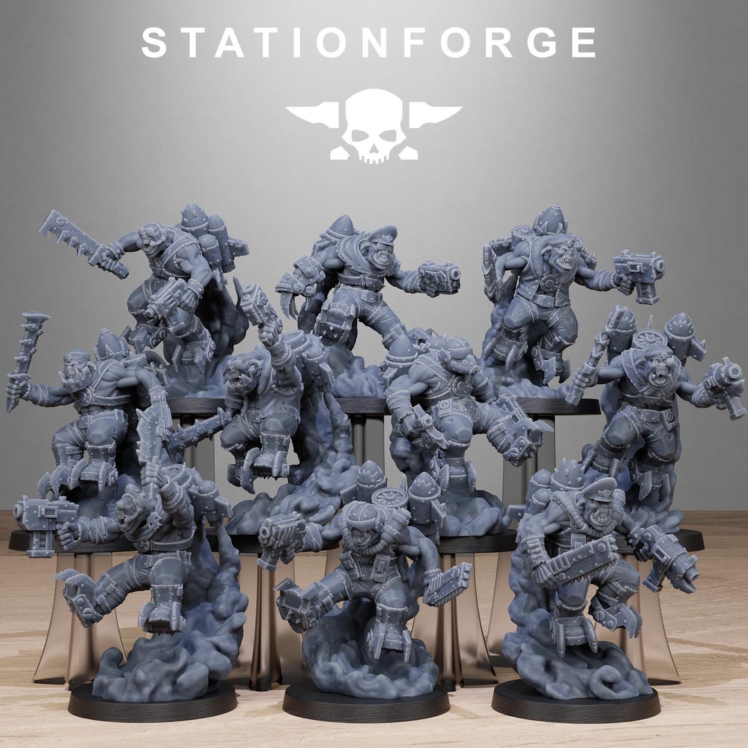 Orc Flyers (set of 10) + Base(s) by Stationforge | 8K Resin Printed ...