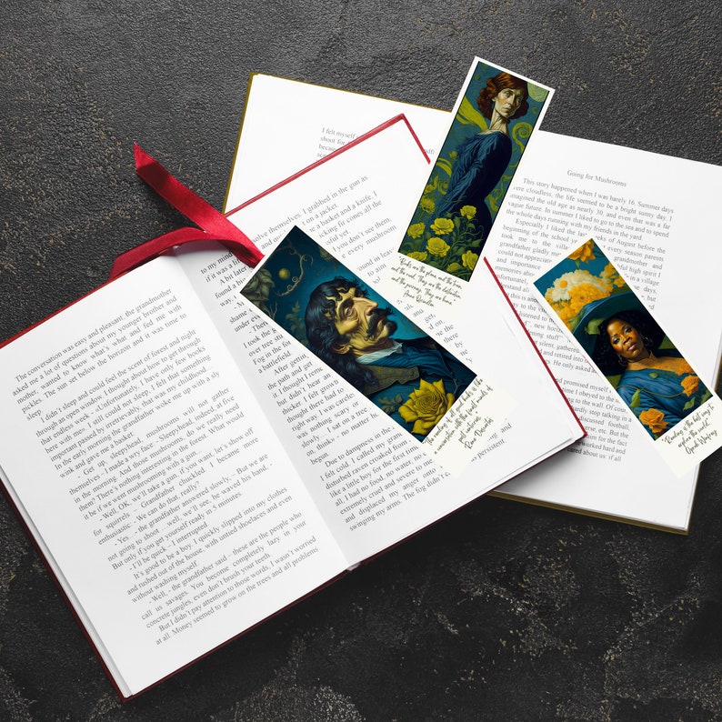 Vincent Van Gogh Style Bookmarks With 10 Famous Writers' Words ...