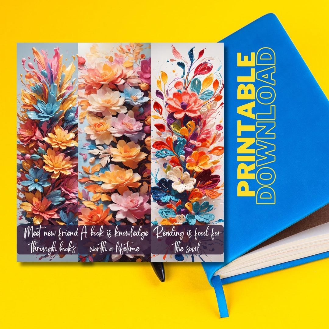 Floral Bookmarks Template - Printable Watercolour Bookmarks With Reader ...