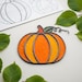 Pumpkin Stained Glass Pattern: Autumn Thanksgiving Decor (PDF Download ...