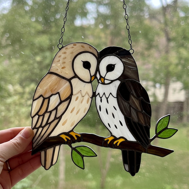Owl Stained Glass Patterns - Etsy