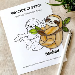 Pattern Smiling Sloth Stained Glass, Sloth Stained Glass Suncatcher ...