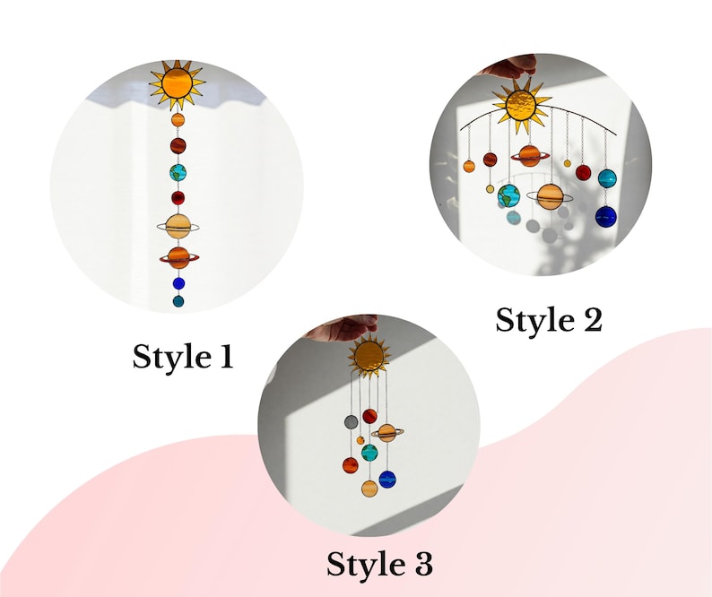 Planets Stained Glass Suncatcher: Solar System Window Hanging - Etsy