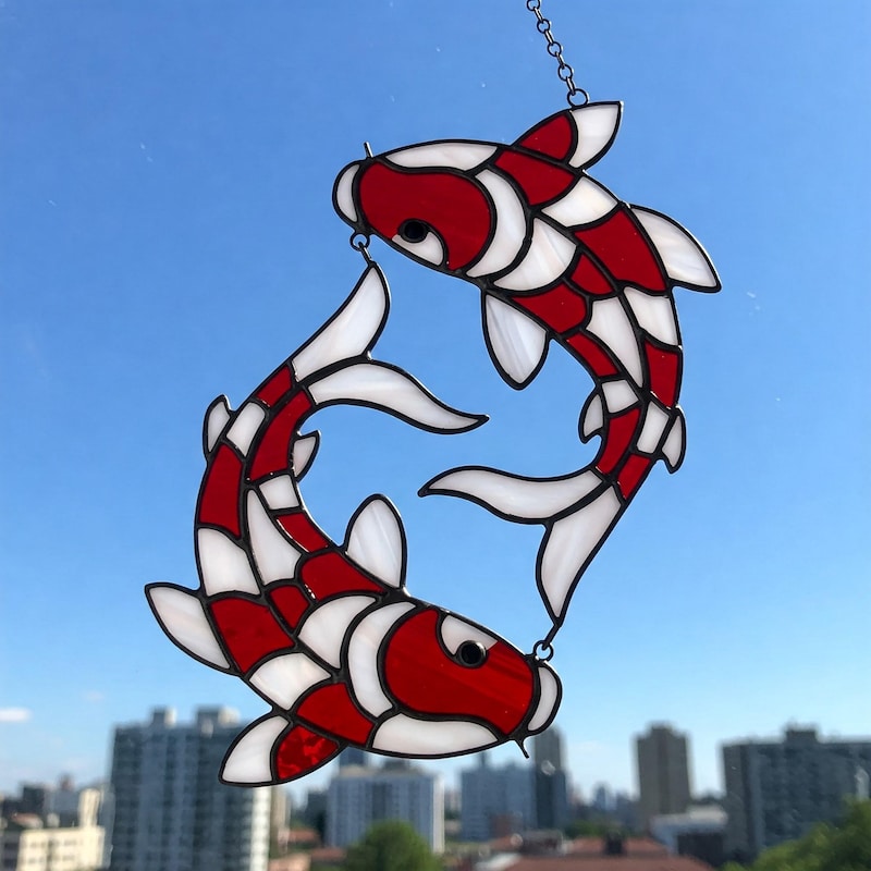Koi Stained Glass - Etsy