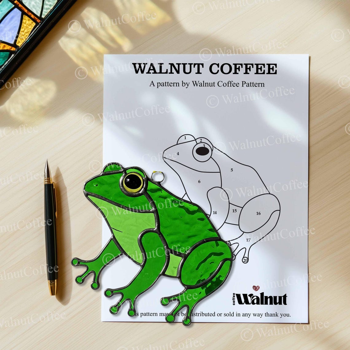 Frog Stained Glass Suncatcher, Amphibian Lover Gift (PDF Pattern) - Etsy