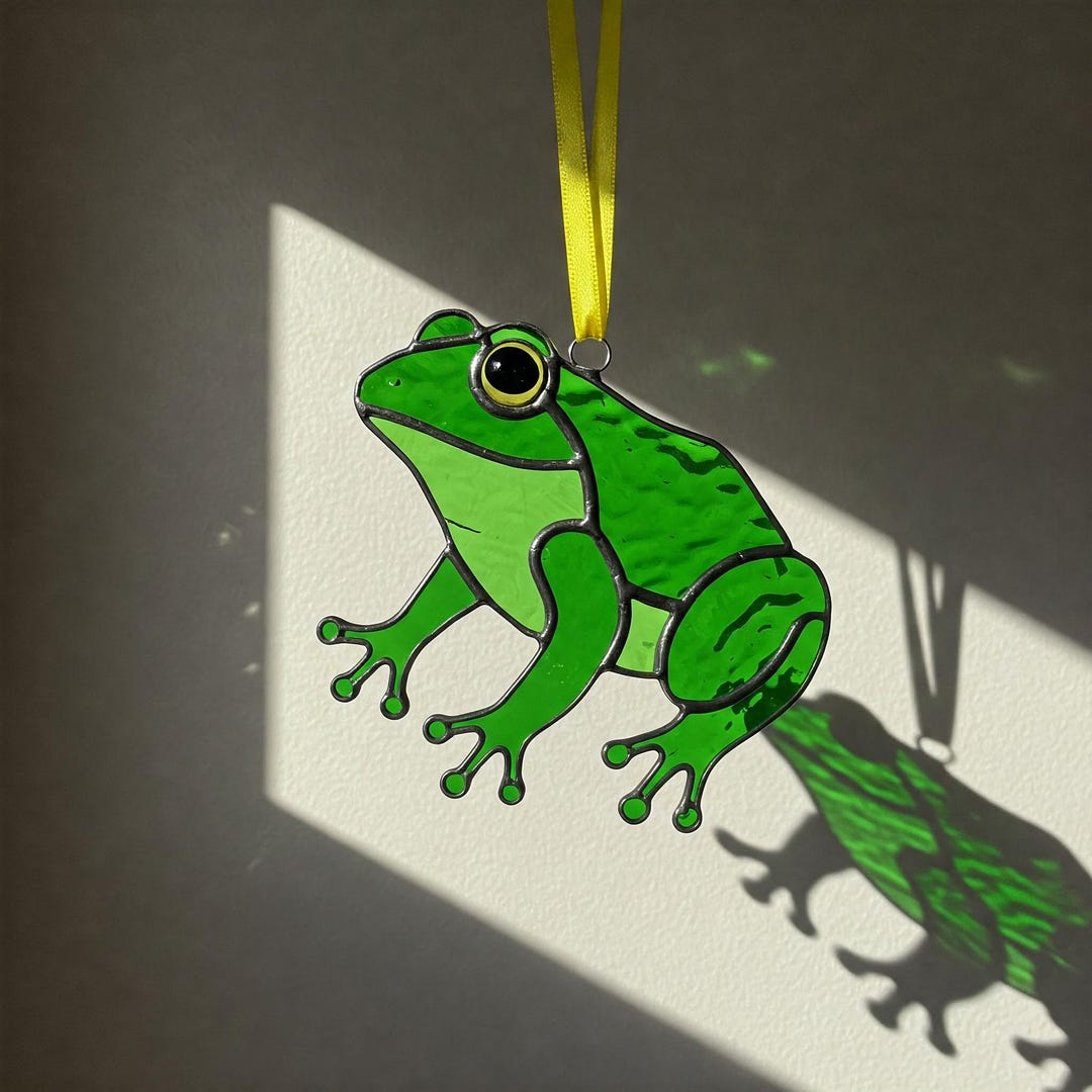 Frog Stained Glass Suncatcher, Amphibian Lover Gift (PDF Pattern) - Etsy