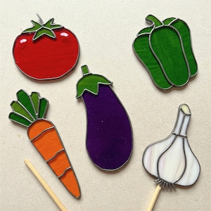 Vegetables Decor Stained Glass Pattern Bundle, Glass Pattern Bundle ...