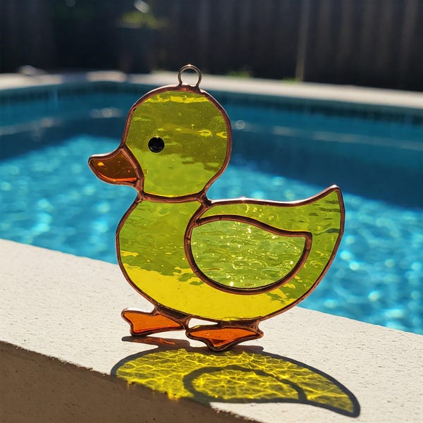 Stained Glass Duck Art - Etsy