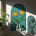 Tulip Flower Stained Glass Pattern: Floral Suncatcher DIY (PDF) - Etsy