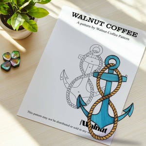 Blue Anchor Stained Glass Pattern: Nautical Decor (PDF) - Etsy