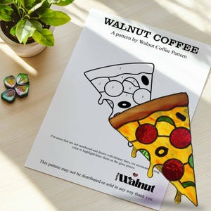 Pizza Slice Stained Glass Pattern: DIY Festive Decor (PDF) - Etsy