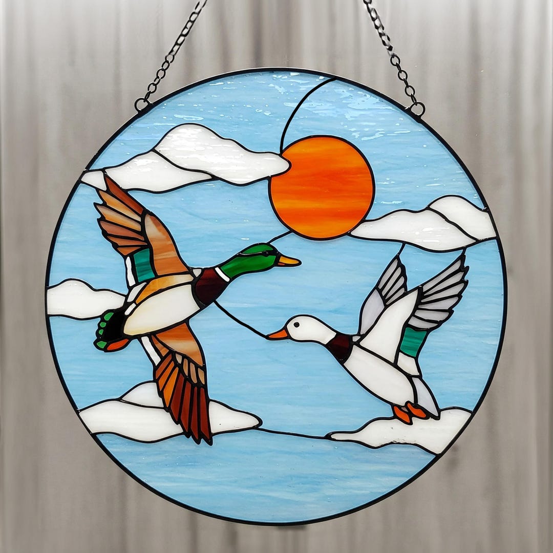 Mallard Duck Stained Glass Suncatcher Pattern (PDF) - Etsy
