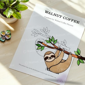 Pattern Wall Hanging Sloth Stained Glass, Sloth Stained Glass ...