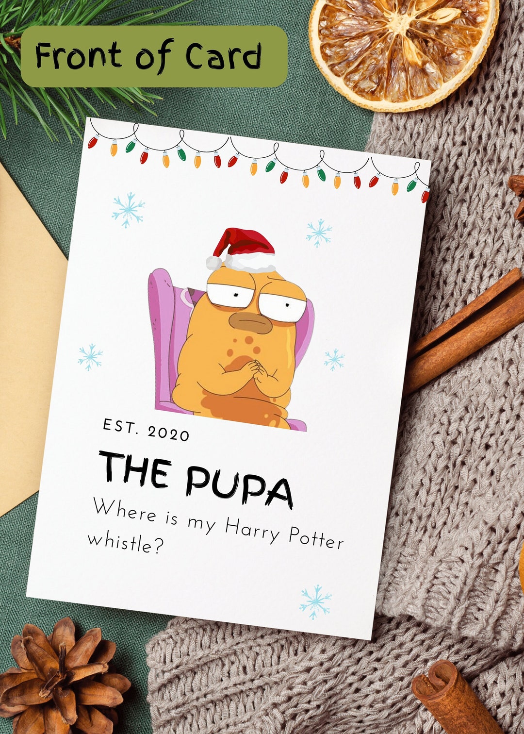 Solar Opposites Pupa Christmas Card | Handmade, Personalised - Etsy