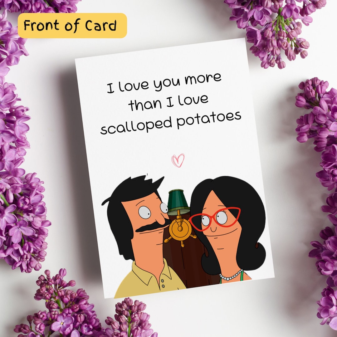 Bob's Burgers Card personalised Handmade Bob Linda Tina Teddy Gene ...