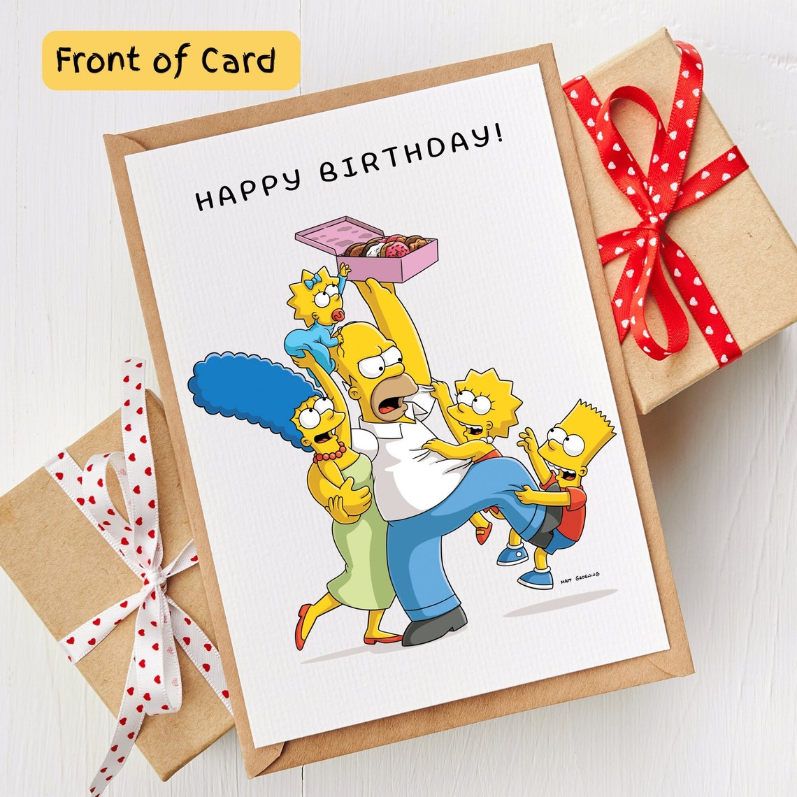 The Simpsons Card personalised Simpsons Homer Marge Birthday Card ...
