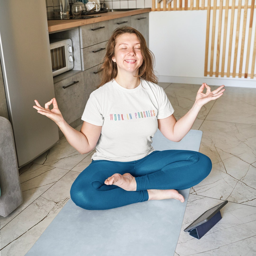 Work in Progress Tshirt working on Me Organic Shirt self-love Slogan ...