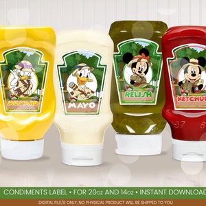 Mouse Safari Condiments Label Mouse Safari Printable - Etsy