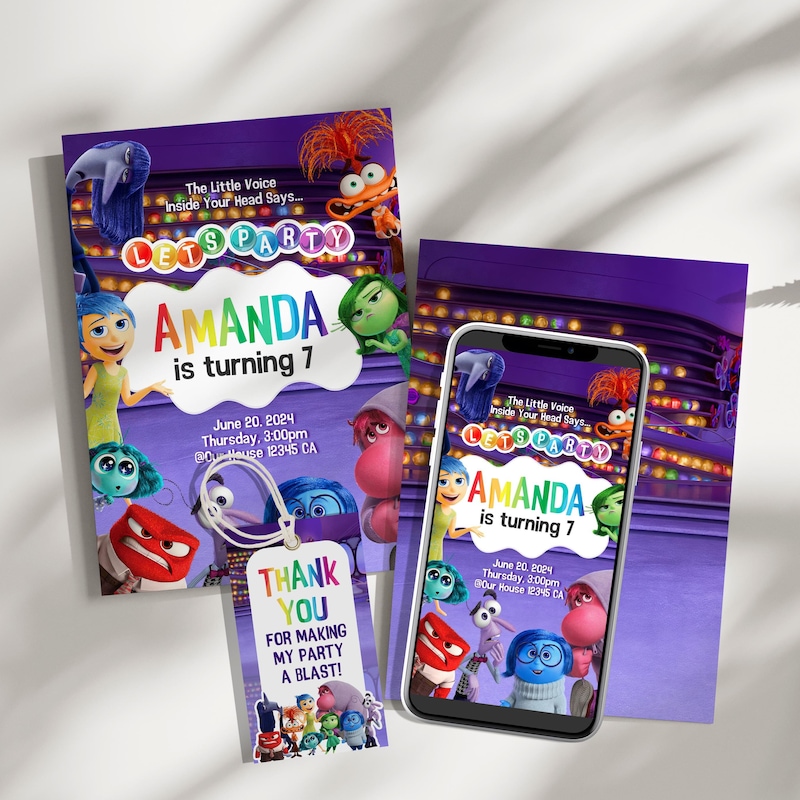 Inside Out Invite - Etsy