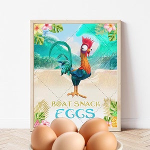 Moana 2 Food Station Signage, Moana 2 Boat Snack Signage, Moana 2 Party ...