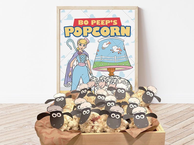 Sheep Head for Pop Corn, Toy Story Pop Corn Sign, Toy Story Bo Peep ...