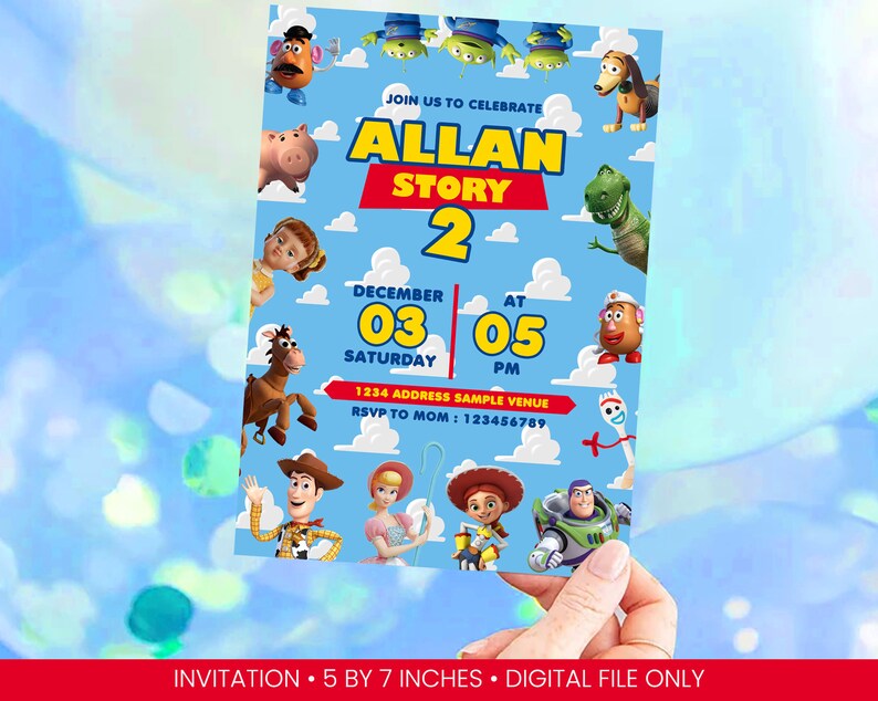 Toy Story Invitation Toy Story Digital Invitation Toy Story - Etsy