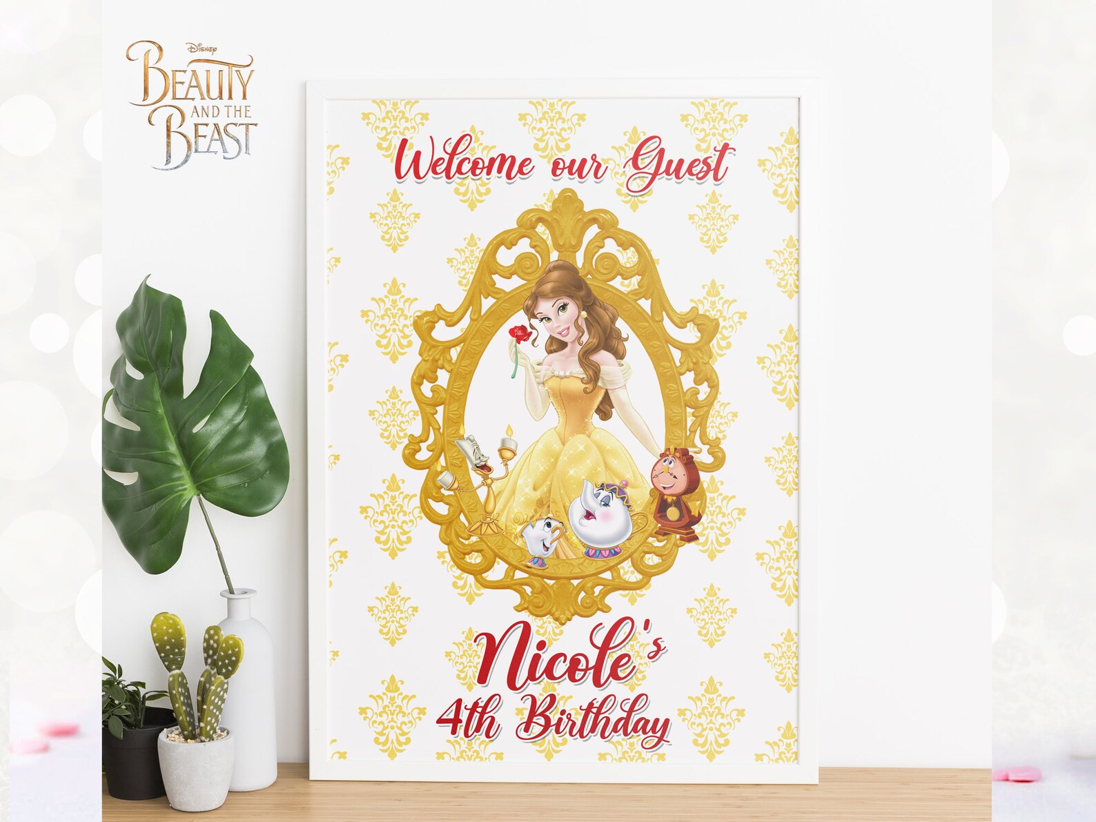 Beauty and the Beast Welcome Banner Beauty and the Beast | Etsy