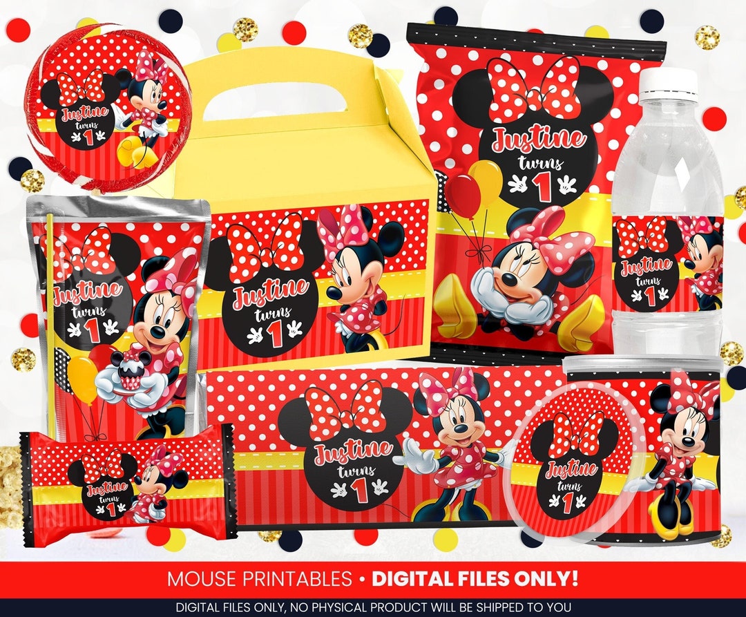 Minnie Mouse Red Party Package Minnie Mouse Red Birthday - Etsy