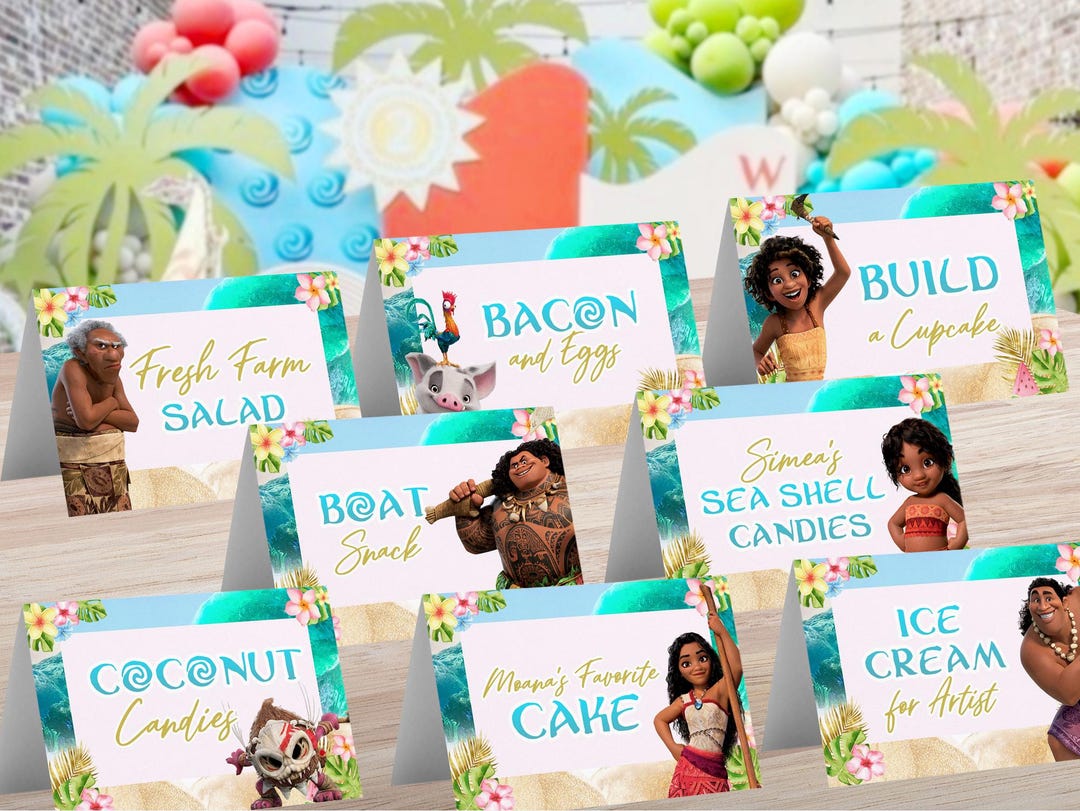 Moana 2 Editable Food Label, Moana 2 Editable Food Label, Moana 2 Party ...