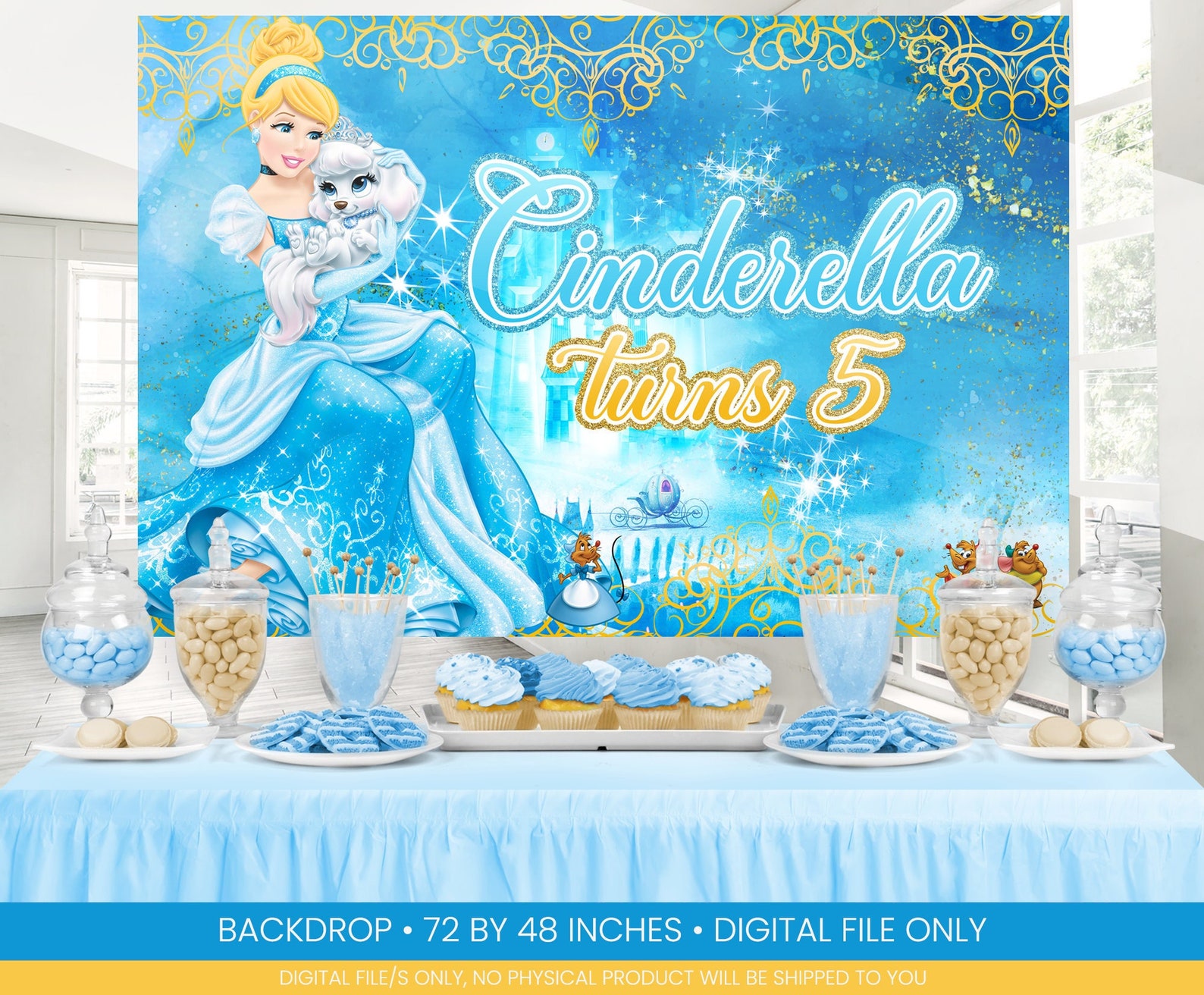 Cinderella Backdrop Cinderella Banner Cinderella Printable - Etsy
