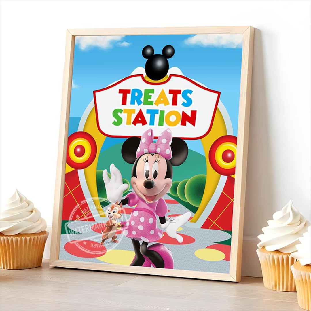 Mouse Clubhouse Treats Station Sign, Party Signage (INSTANT DOWNLOAD ...