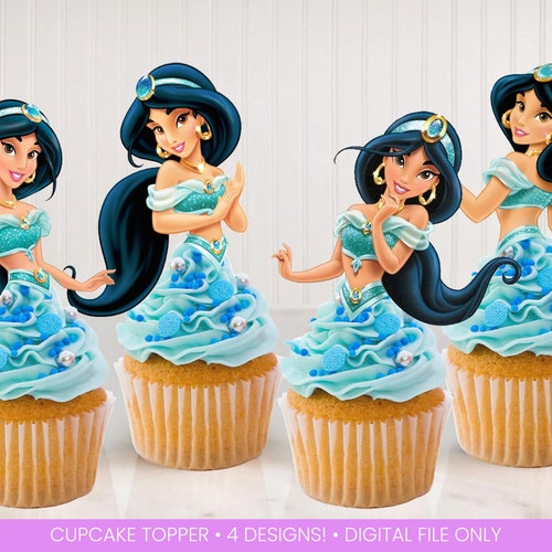 Princess Jasmine Cupcake Topper Princess Jasmine Printable - Etsy