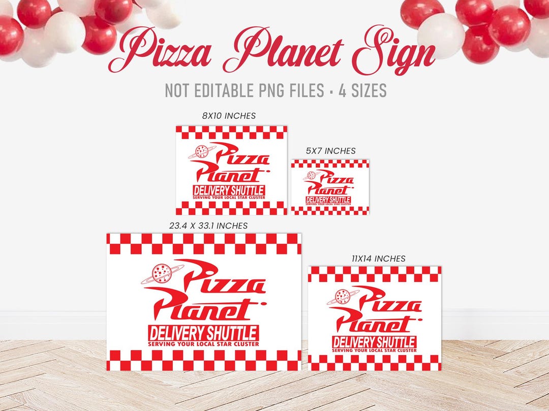 Toy Story Sign, Pizza Planet Sign, Toy Story Party Signage Printable ...