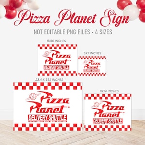 Toy Story Sign, Pizza Planet Sign, Toy Story Party Signage Printable ...