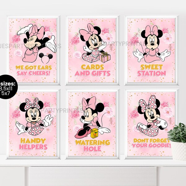 Minnie Mouse Party Signs - Etsy