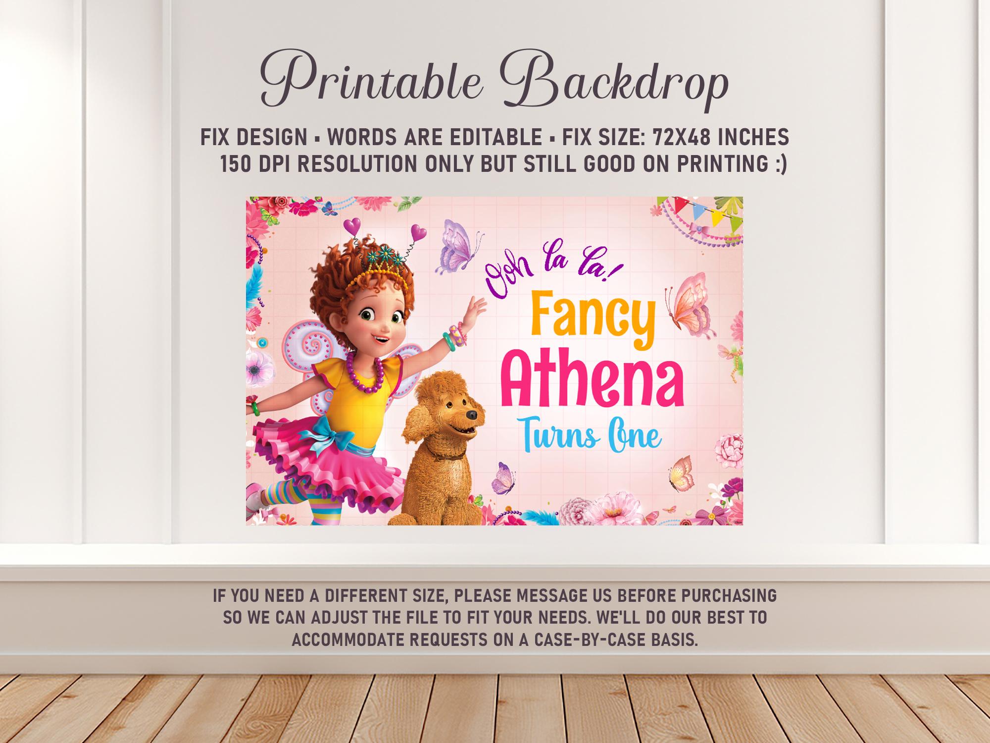 Fancy Nancy Backdrop, Fancy Nancy Banner, Baby Fancy Nancy Printable ...