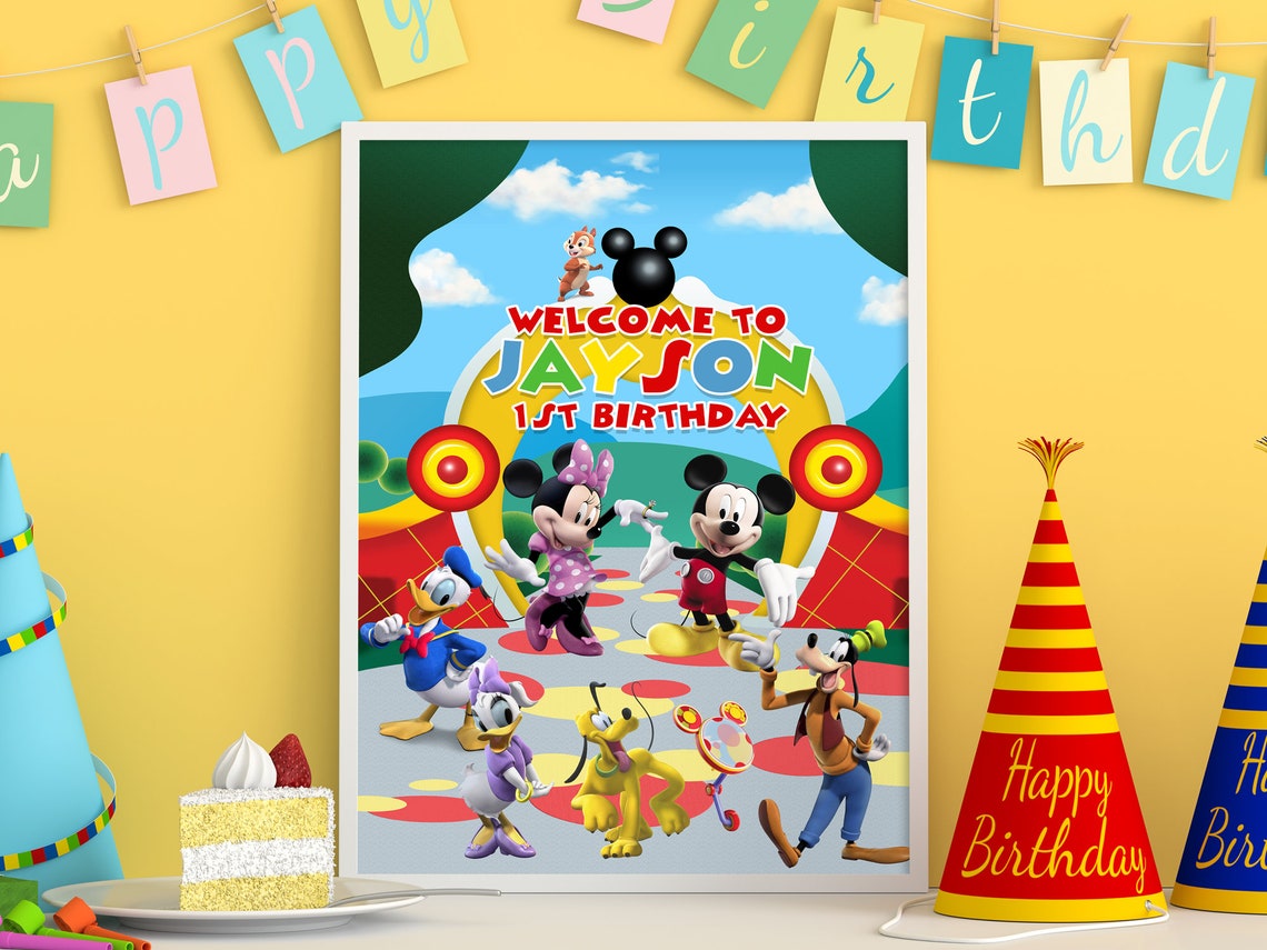 Mouse Clubhouse Welcome Banner Mouse Clubhouse Welcome Board - Etsy
