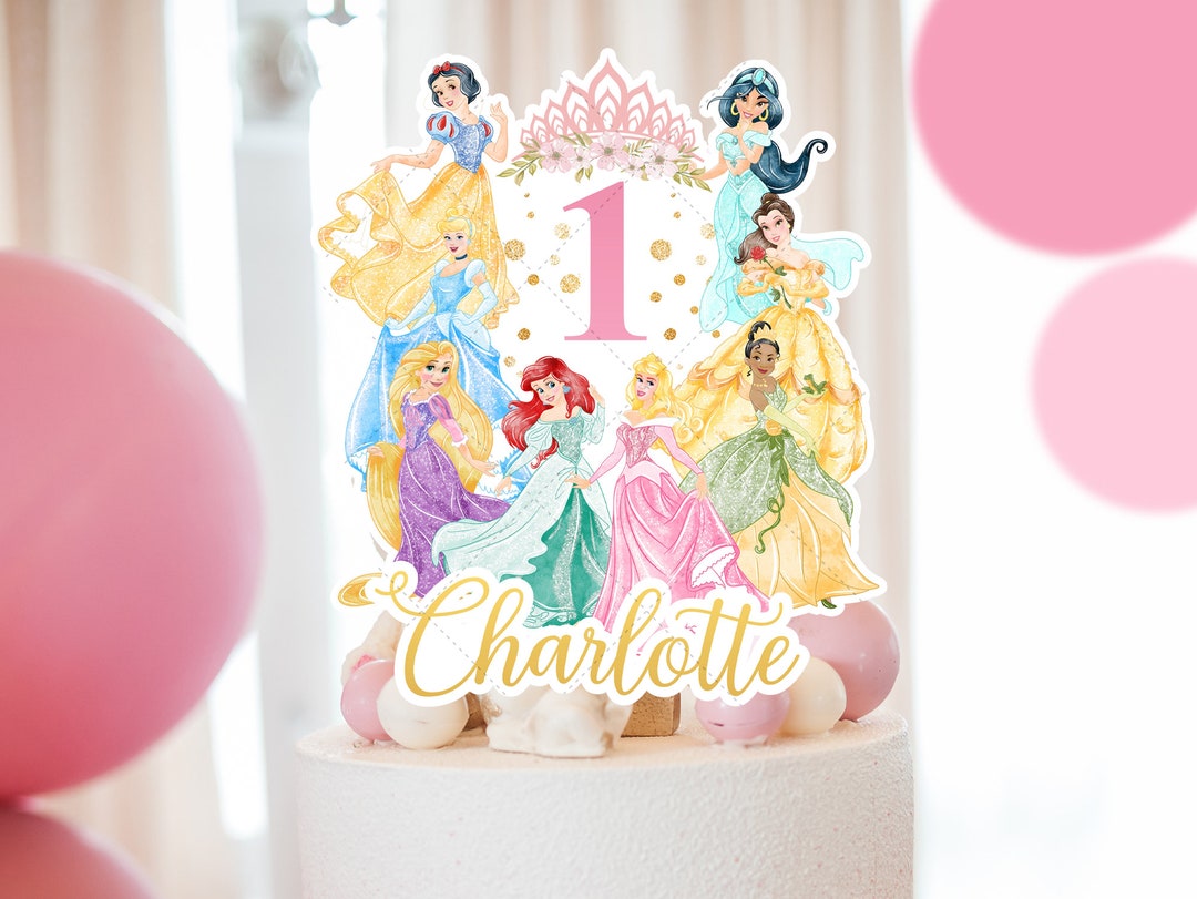 Princess Cake Topper, Princess Centerpiece, Princess Printable Topper ...