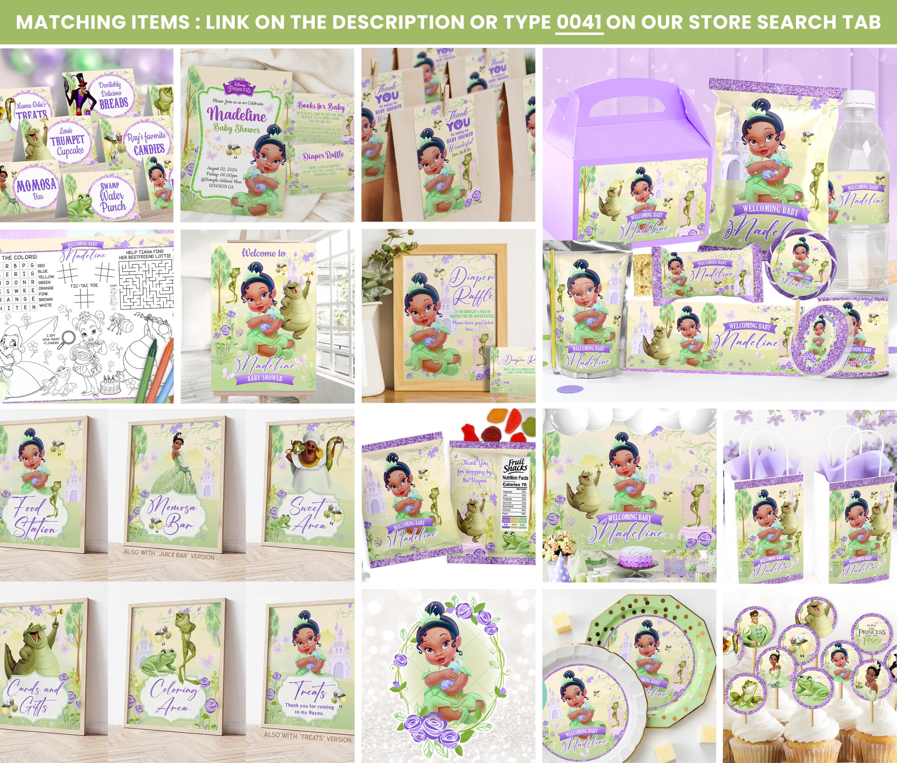 Baby Tiana Thank You Tags, Princess Tiana Giveaway Labels, Princess ...
