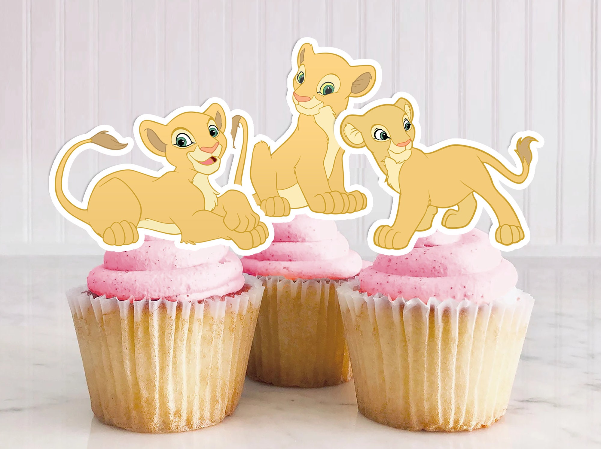 Lion King Baby Shower Cupcake Toppers