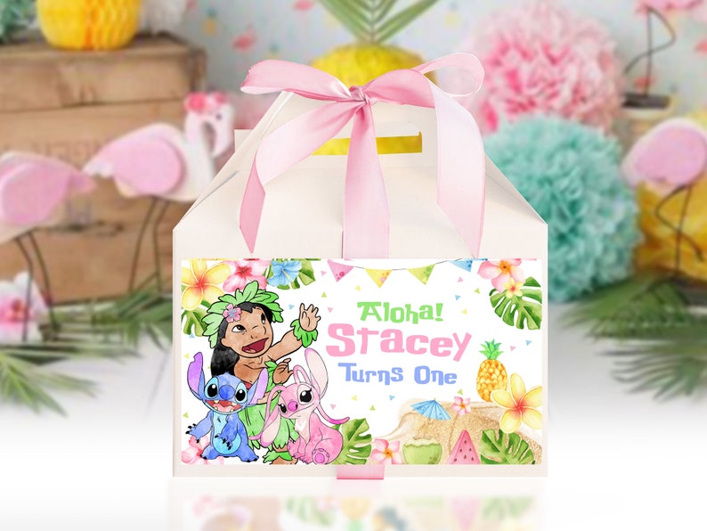 Lilo Stitch Gable Box Label, Lilo Stitch Treat Box Label, Lilo Stitch ...