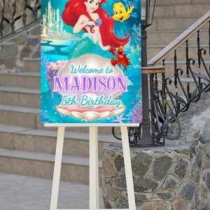 Little Mermaid Ariel Welcome Sign, Little Mermaid Ariel Welcome Board ...