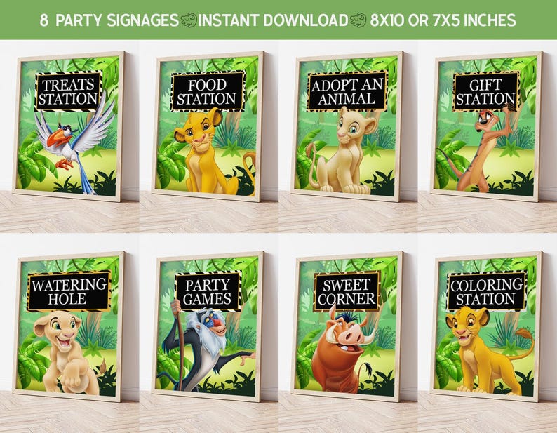 Lion King Party Signs, Lion King Signage, Lion King Party Signage ...