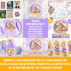Tangled Rapunzel Girl Party Package Tangled Rapunzel Girl - Etsy