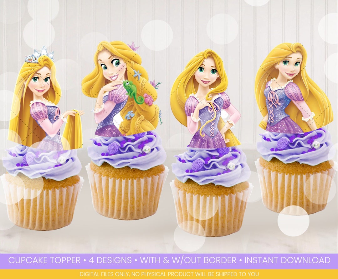 Tangled Rapunzel Cupcake Topper Tangled Rapunzel Printable - Etsy