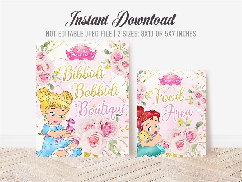 Baby Princess Signage, Baby Princess Party Signs, Baby Princess Party ...