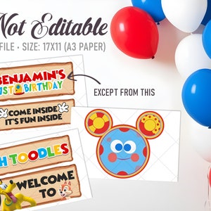 Mouse Clubhouse Party Signages, Mouse Clubhouse Party Sign, Mouse ...