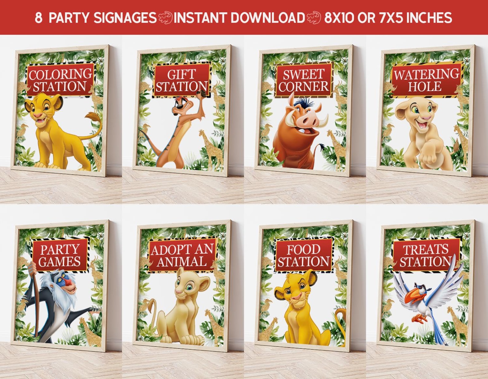 Lion King Party Signs, Lion King Signage, Lion King Party Signage ...