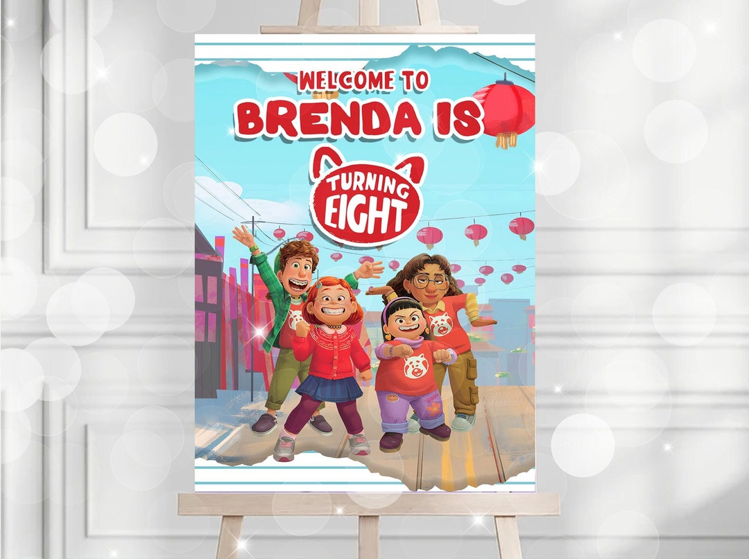 Turning Red Welcome Sign, Turning Red Welcome Board, Turning Red ...