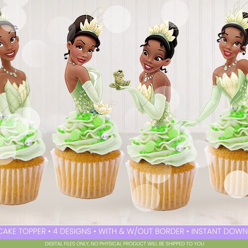 Princess Tiana Toppers Instant Download Printable Princess - Etsy